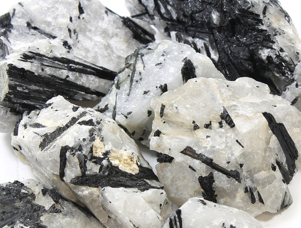 Black Tourmalinated Quartz – Raw Gemstone Jewellery